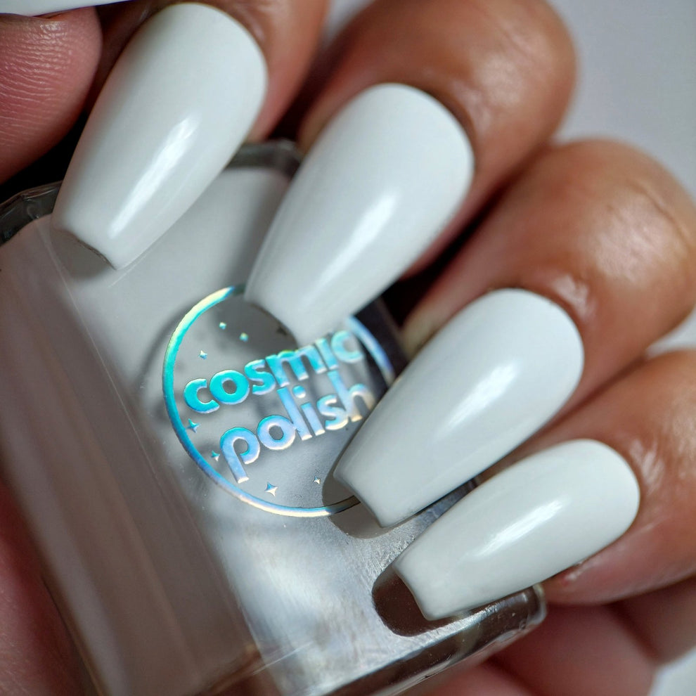 White Space - White Creme Nail Polish by Cosmic Polish